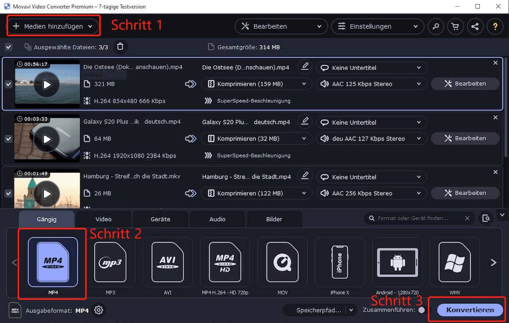 Top 10 MOV to MP4 Converter kostenlos [2023]